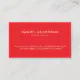Professional simple bright red business card | Zazzle
