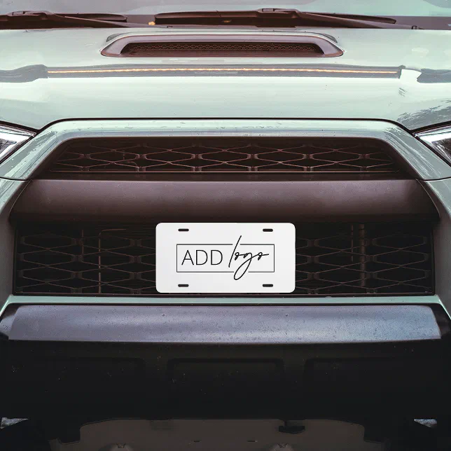 Professional Simple Business Logo Branded License Plate | Zazzle