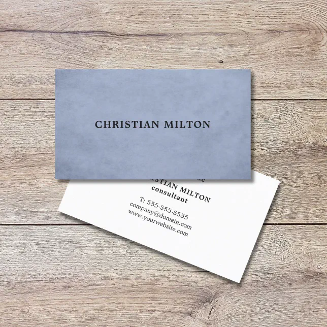Professional Simple Elegant Texture Light Blue Business Card | Zazzle
