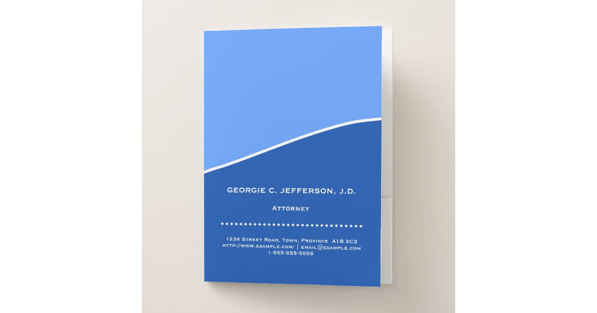 Professional, Simple Lawyer Pocket Folder | Zazzle
