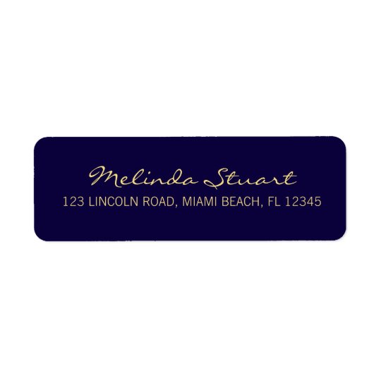 Professional Simple Modern Navy Blue and Gold Label | Zazzle.com