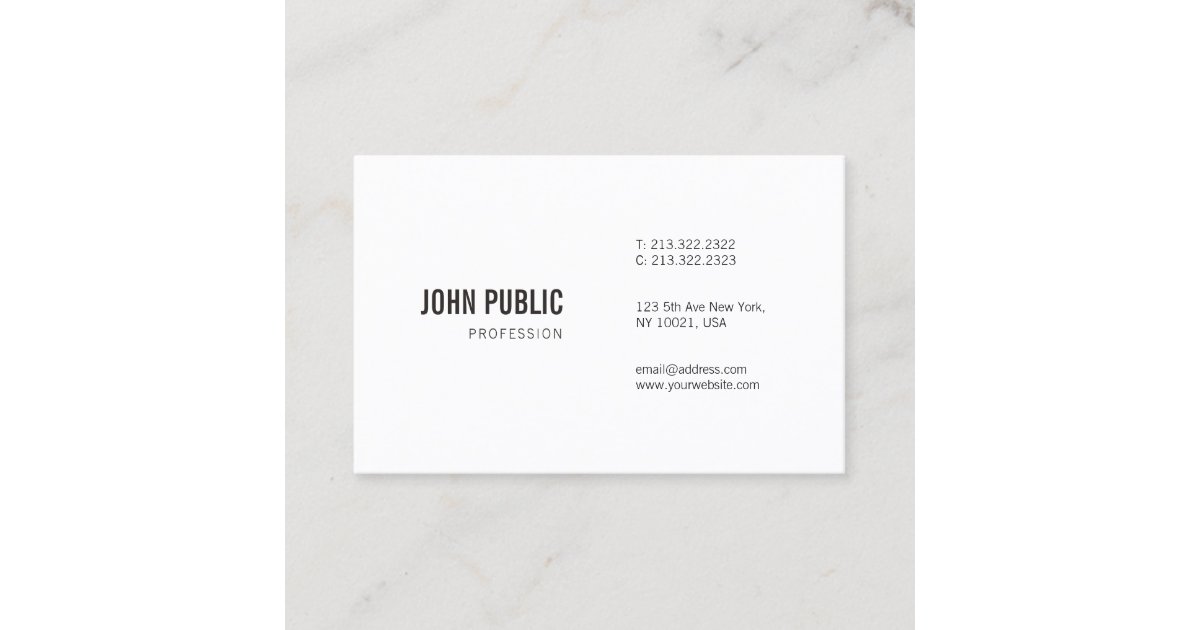 Professional Simple Template Modern Elegant Business Card | Zazzle