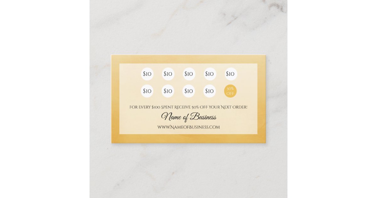 Professional Simple Yellow Punch Loyalty Rewards | Zazzle