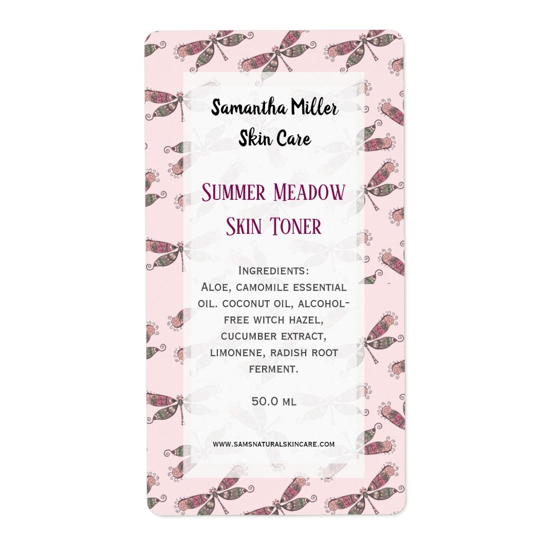 Professional Skin Toner Business Label | Sticker | Zazzle