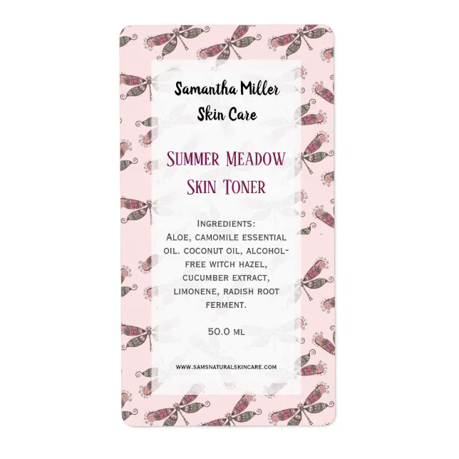 Professional Skin Toner Business Label | Sticker | Zazzle