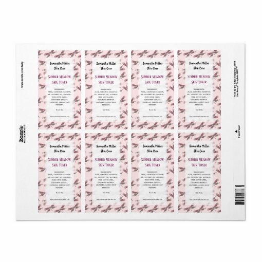 Professional Skin Toner Business Label | Sticker | Zazzle