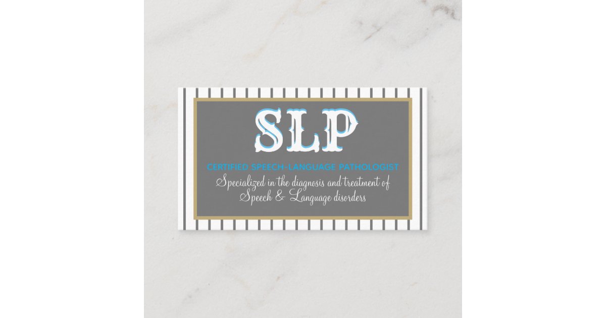 Professional SLP business cards | Zazzle