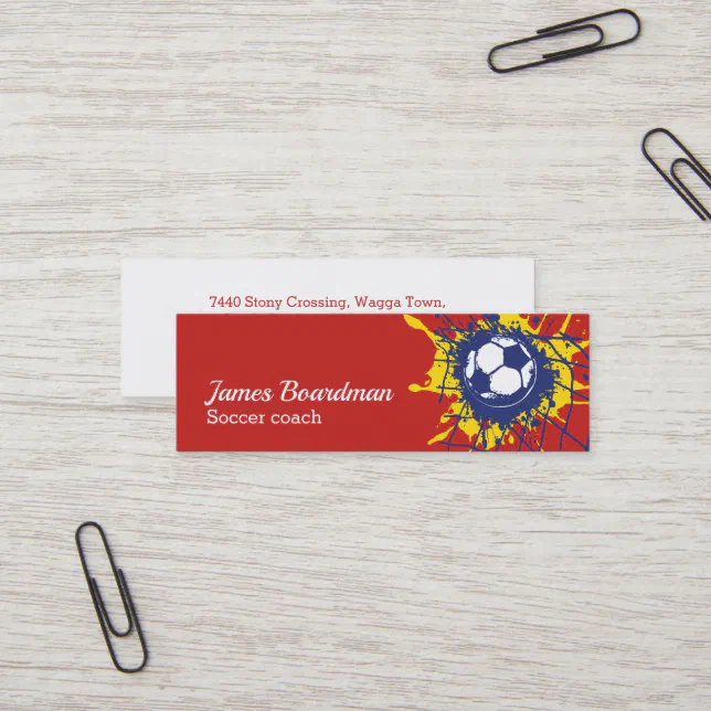 Professional soccer coach business cards | Zazzle