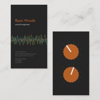 Professional Sound Engineer Business Card | Zazzle