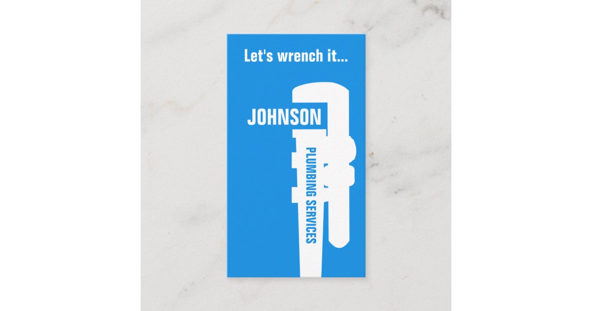 Professional stand out plumber style business card | Zazzle