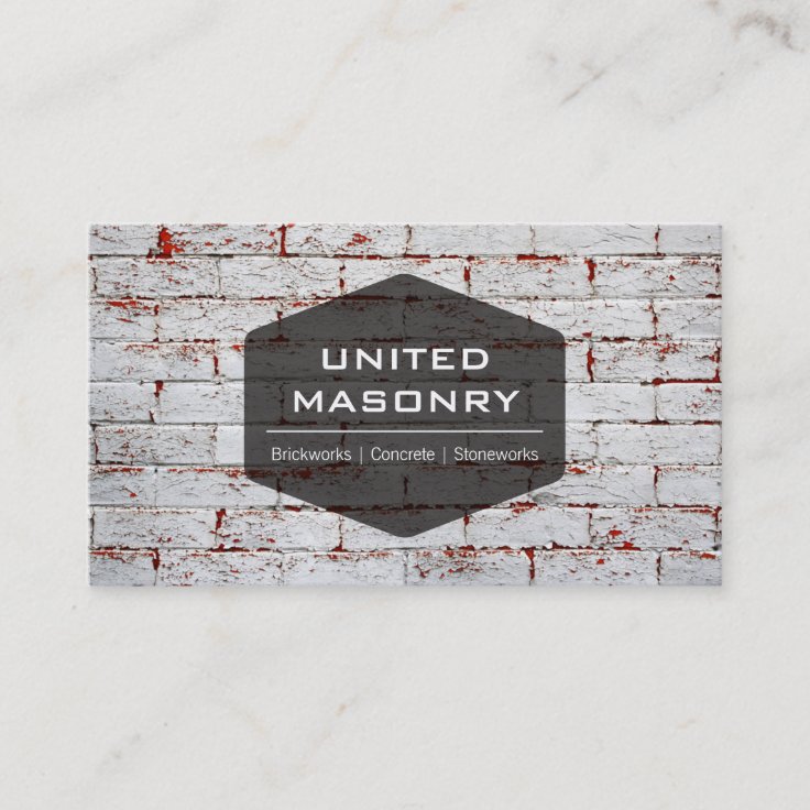 Professional Stone Masonry Business Card Design | Zazzle