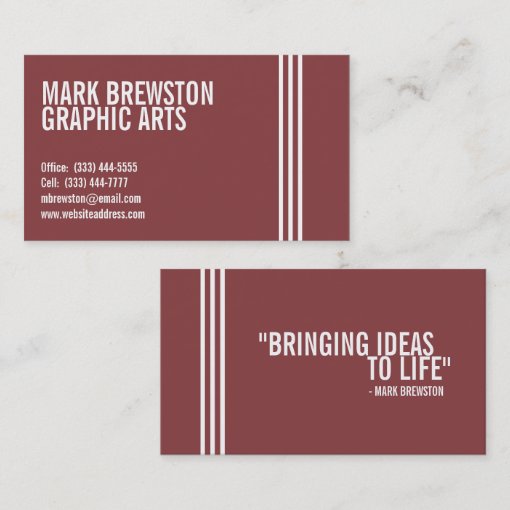 Professional Stripes Business Cards in Light Red | Zazzle