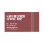 Professional Stripes Business Cards in Light Red | Zazzle