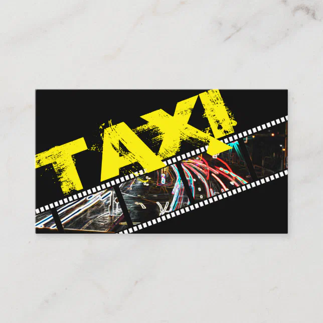 Professional taxi driver cabdriver transporter business card | Zazzle