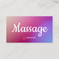 Professional Templates QR Code Massage Therapist Business Card | Zazzle