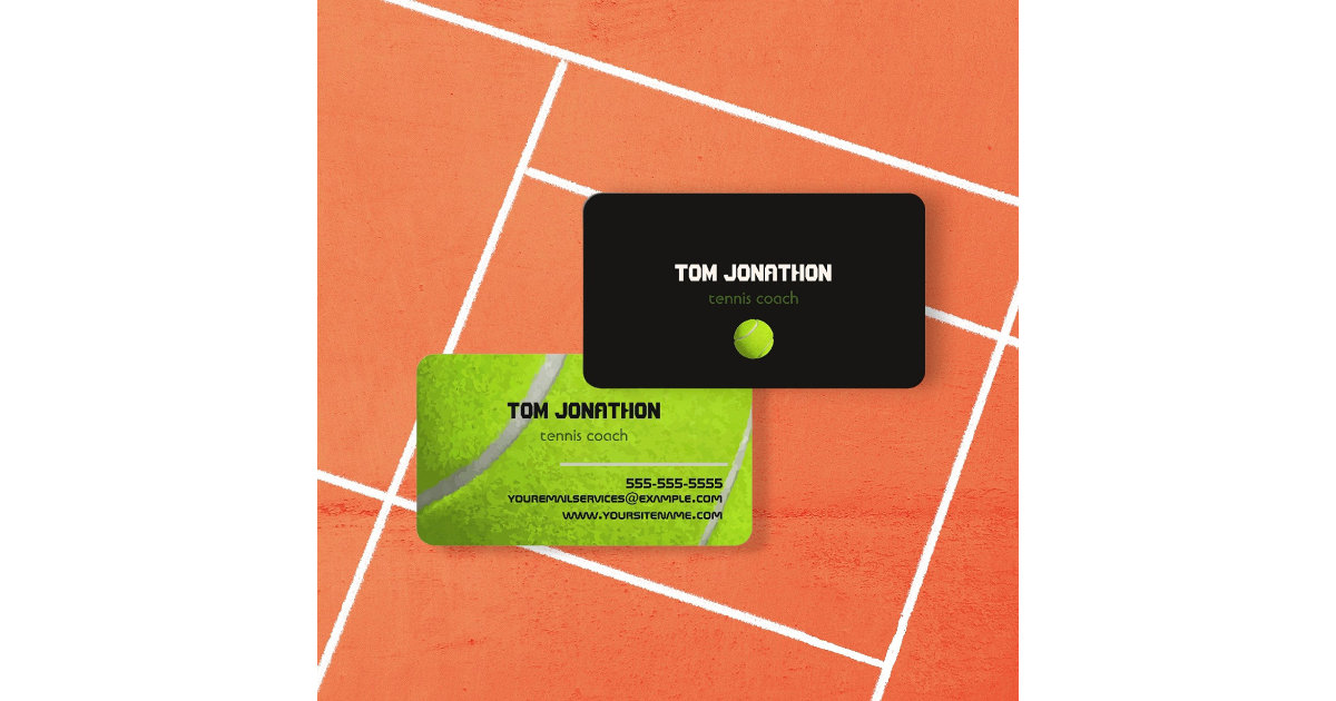 professional tennis coach Business Card | Zazzle