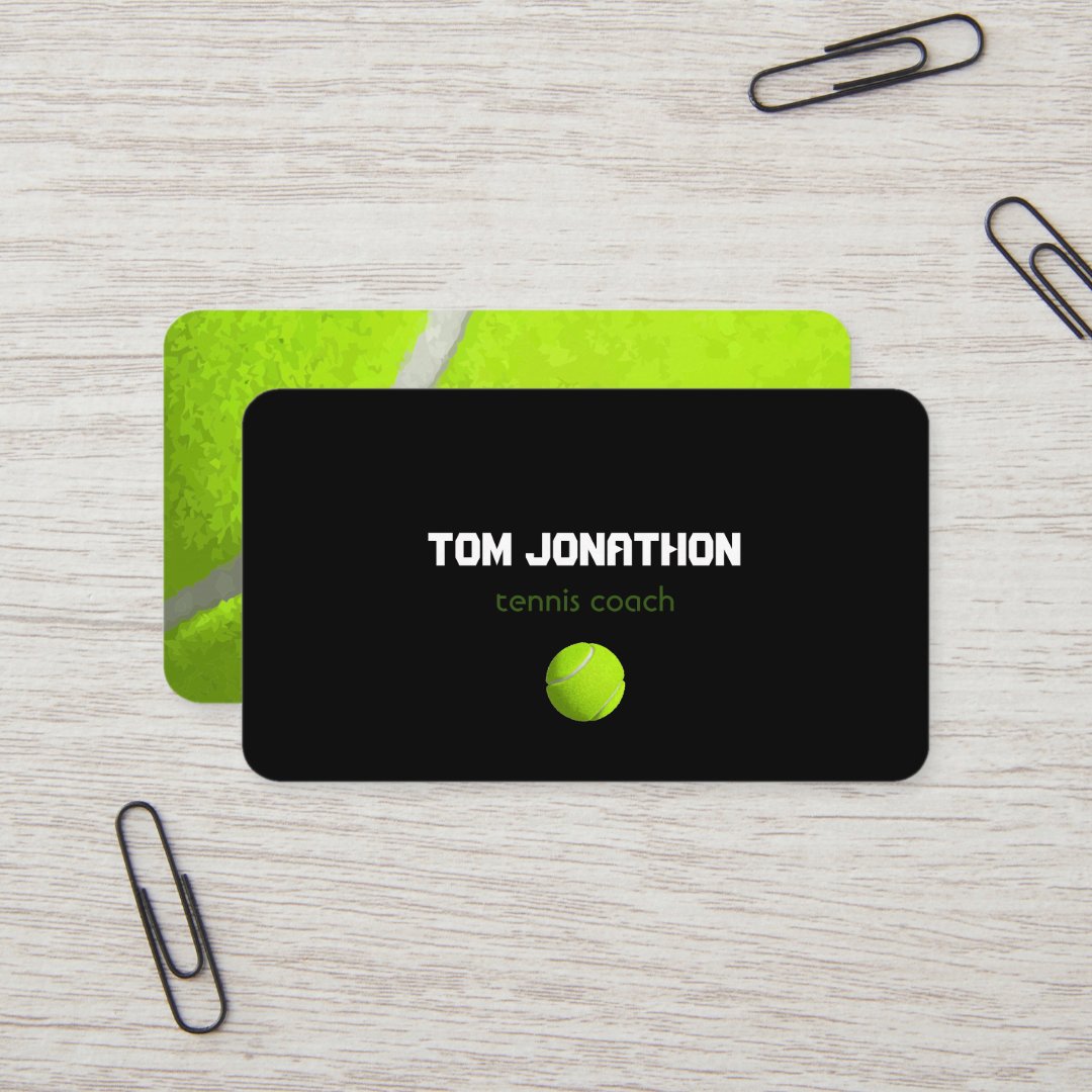 professional tennis coach Business Card | Zazzle