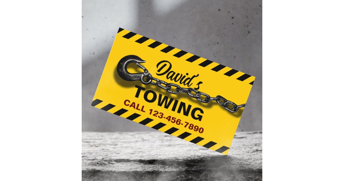 Professional Towing Company Hauling Service Business Card | Zazzle