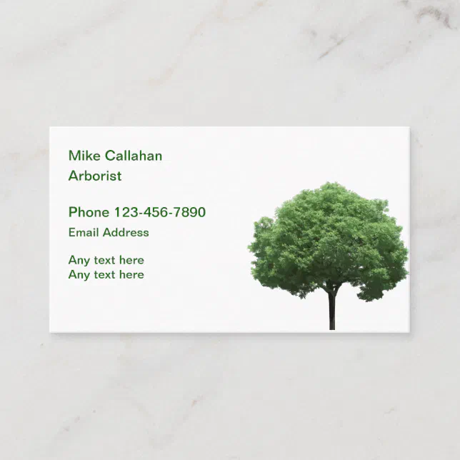 Professional Tree Management Arborist Business Card | Zazzle