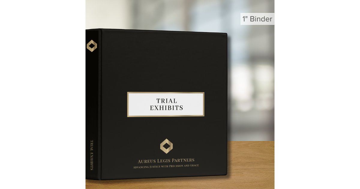 Professional Trial Exhibits Binder | Zazzle