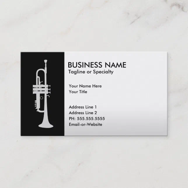 professional trumpet business card | Zazzle