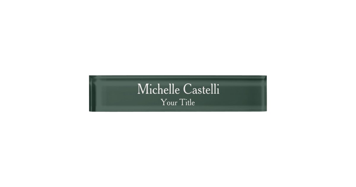 Professional Unique Classical Minimalist Desk Name Plate | Zazzle