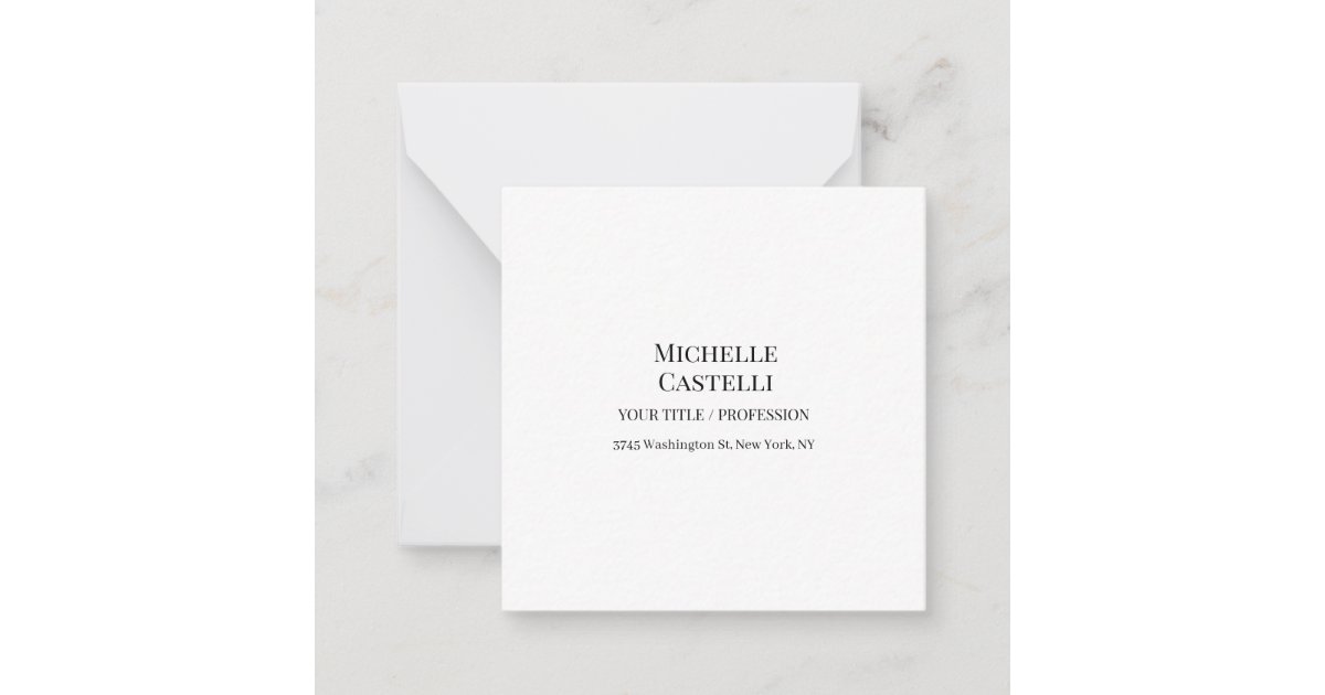 Professional Unique Classical Simple Black & White Note Card | Zazzle