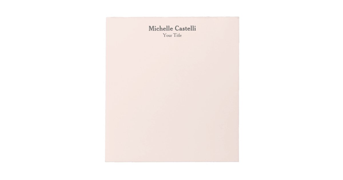 Professional Unique Classical Simple Notepad | Zazzle
