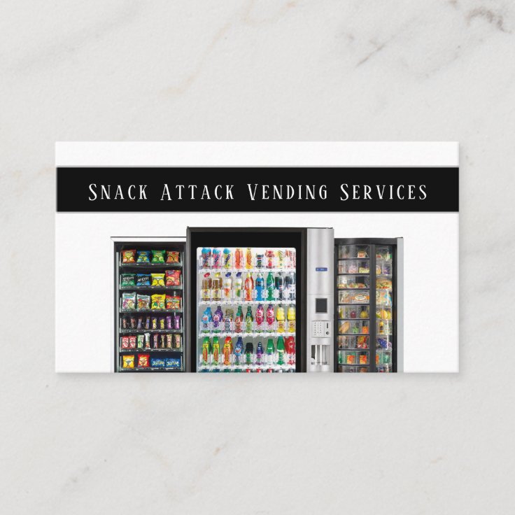 Professional Vending Machine Service Business Card | Zazzle