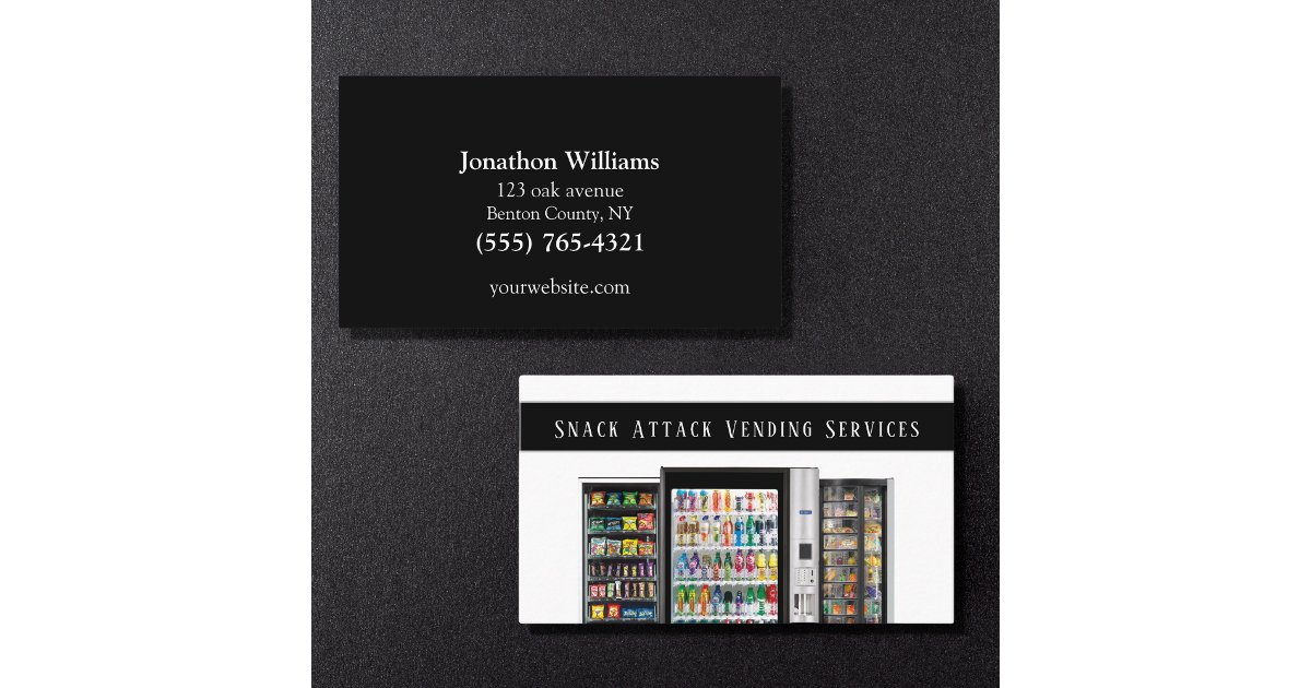 Professional Vending Machine Service Business Card | Zazzle