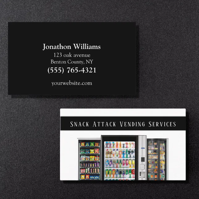 Professional Vending Machine Service Business Card | Zazzle