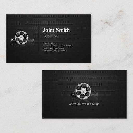 Professional Video Film Editor Cutter Director Business Card | Zazzle