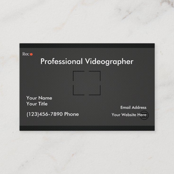 Professional Videographer Business Card | Zazzle