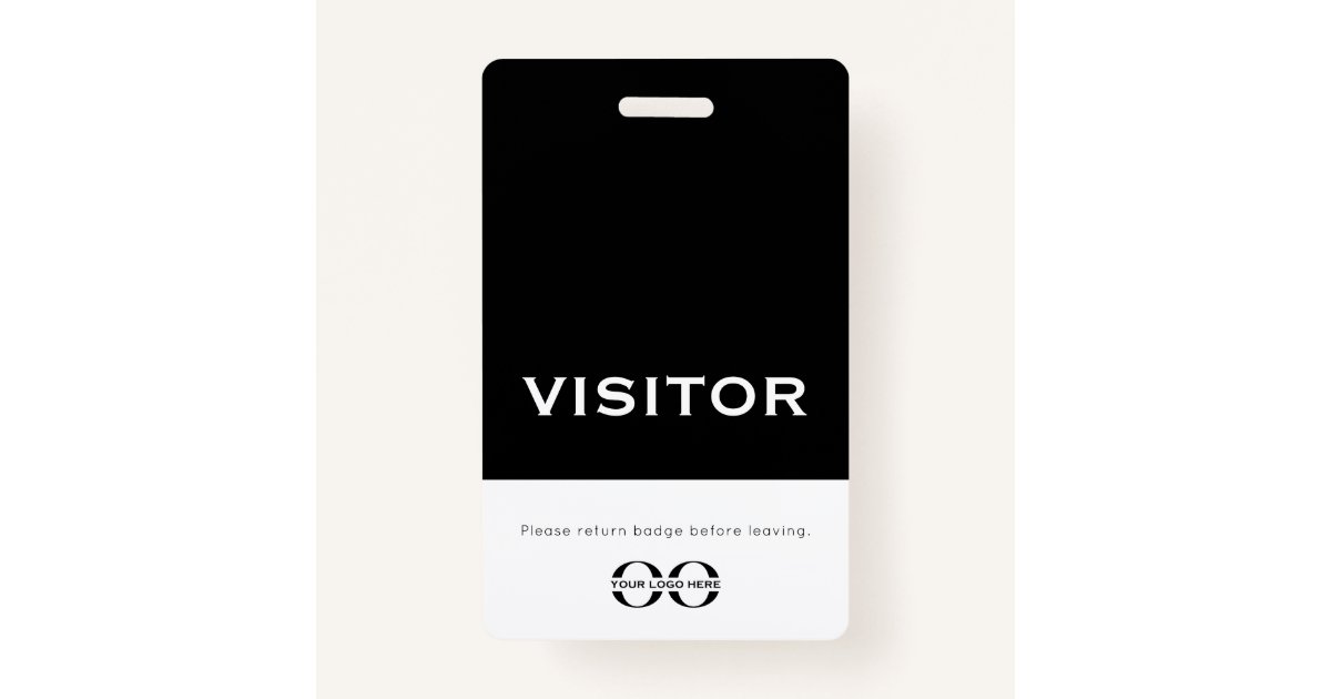 Professional Visitor Badge Logo | Zazzle
