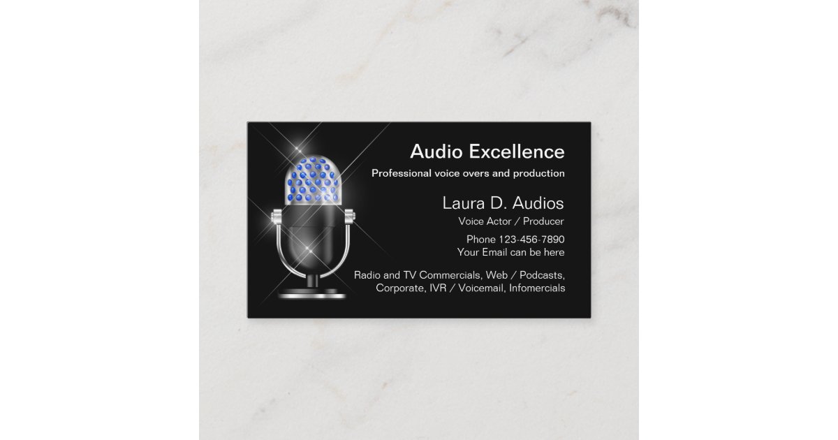Professional Voice Actor Business Cards | Zazzle