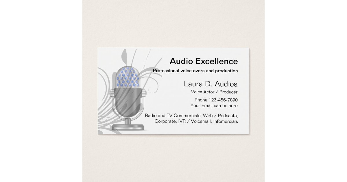 Professional Voice Actor Business Cards | Zazzle.com