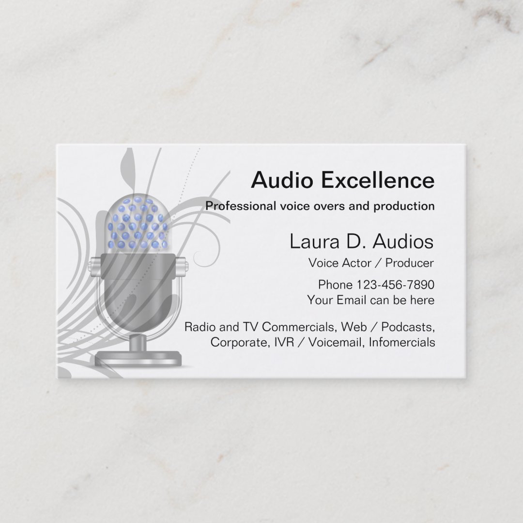 Professional Voice Actor Business Cards | Zazzle