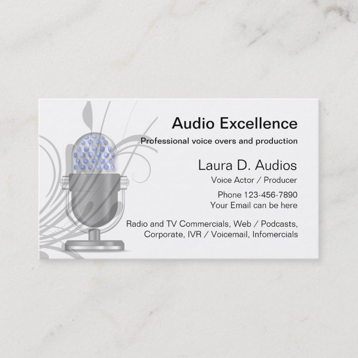 Professional Voice Actor Business Cards | Zazzle