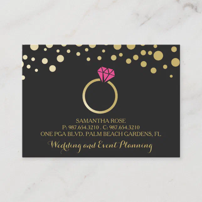 Professional Wedding and Event Planner Business Card | Zazzle