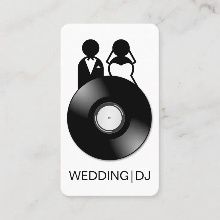 Professional Wedding DJ Logo Business Cards | Zazzle