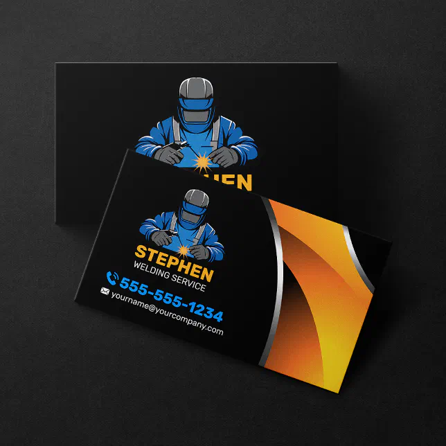 Professional Welder Metal Welding Fabrication Business Card | Zazzle