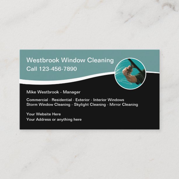 Window Cleaning Business Cards - Business Card Printing | Zazzle