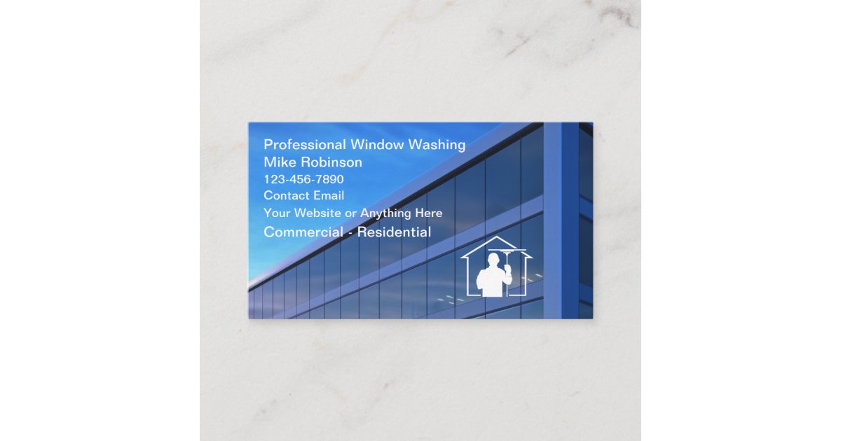 Professional Window Washing Business Cards | Zazzle