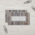 Professional Wood Carpenter Business Card | Zazzle