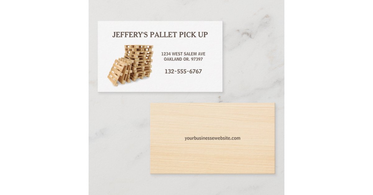 Professional Wood Pallet Crate Business Card | Zazzle