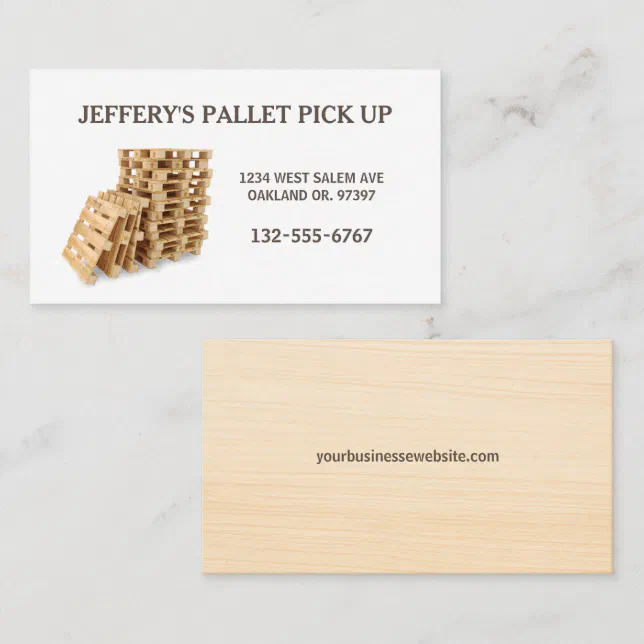 Professional Wood Pallet Crate Business Card | Zazzle