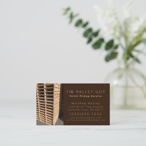 Professional Wood Pallet Pickup Delivery Service Business Card | Zazzle