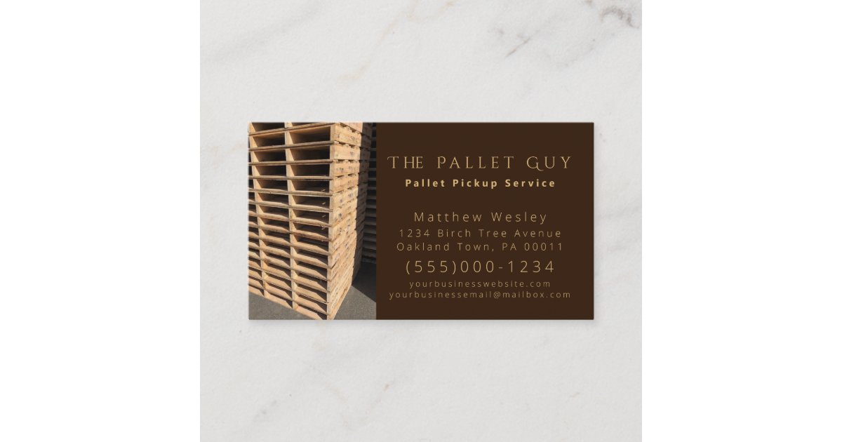 Professional Wood Pallet Pickup Delivery Service Business Card | Zazzle