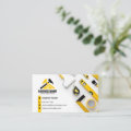 Professional Yellow Home Renovation Construction Business Card | Zazzle