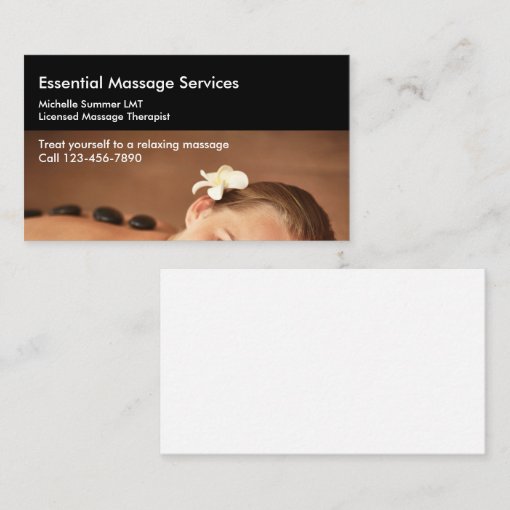 Professionally Designed Massage Therapist Appointment Card | Zazzle